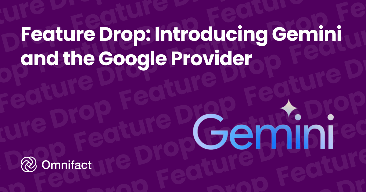 Feature Drop: Introducing Gemini and the Google Provider | Omnifact